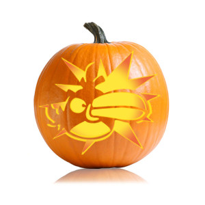 Green Angry Bird Stencils for Pumpkins